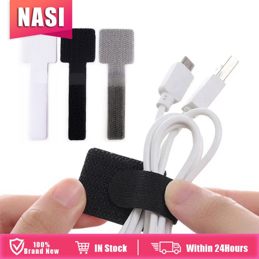 10/20/50PCS Velcro Cable Tie Strap Reusable Wire Organizer For Earphone ...