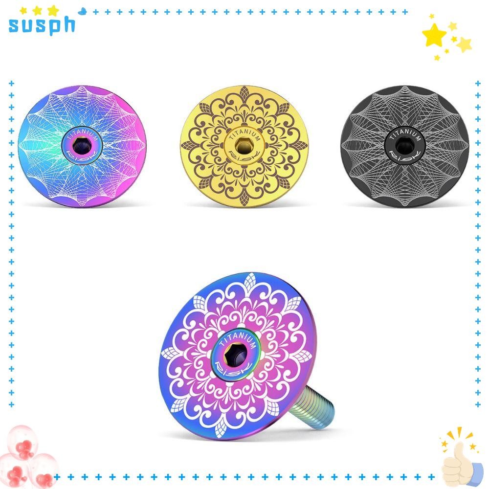 SUSPH Bike Stem Top Cap, Titanium Spare Parts Bicycle Stem Cover Kit ...