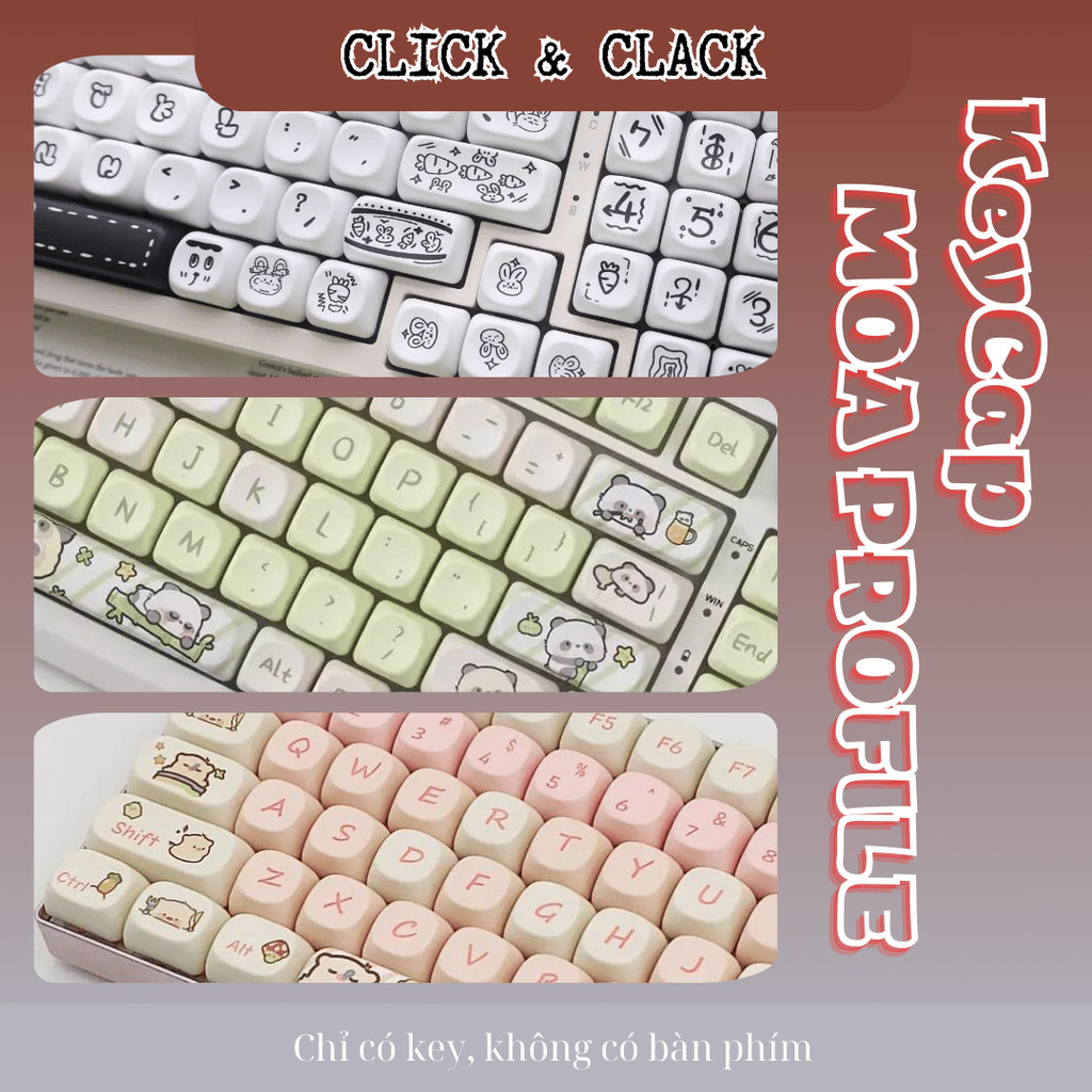 [Collection] Extremely cute MOA profile keycap - High quality PBT ...