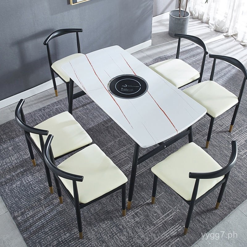 Dining Tables and Chairs Set Nordic Home Modern Minimalist Induction ...