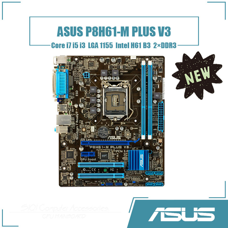 [NEW] ASUS P8H61-M PLUS V3 Motherboard LGA 1155 2xDDR3 DIMM Intel H61 ...