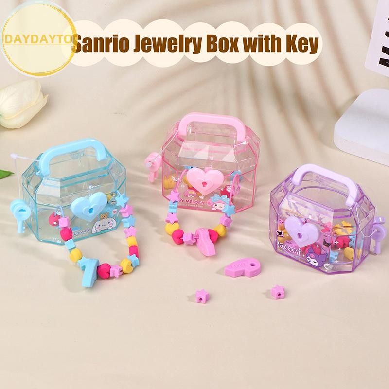 DayDayTo Kawaii Sanrio Kuromi Storage Box With Lock My Melody Treasure ...