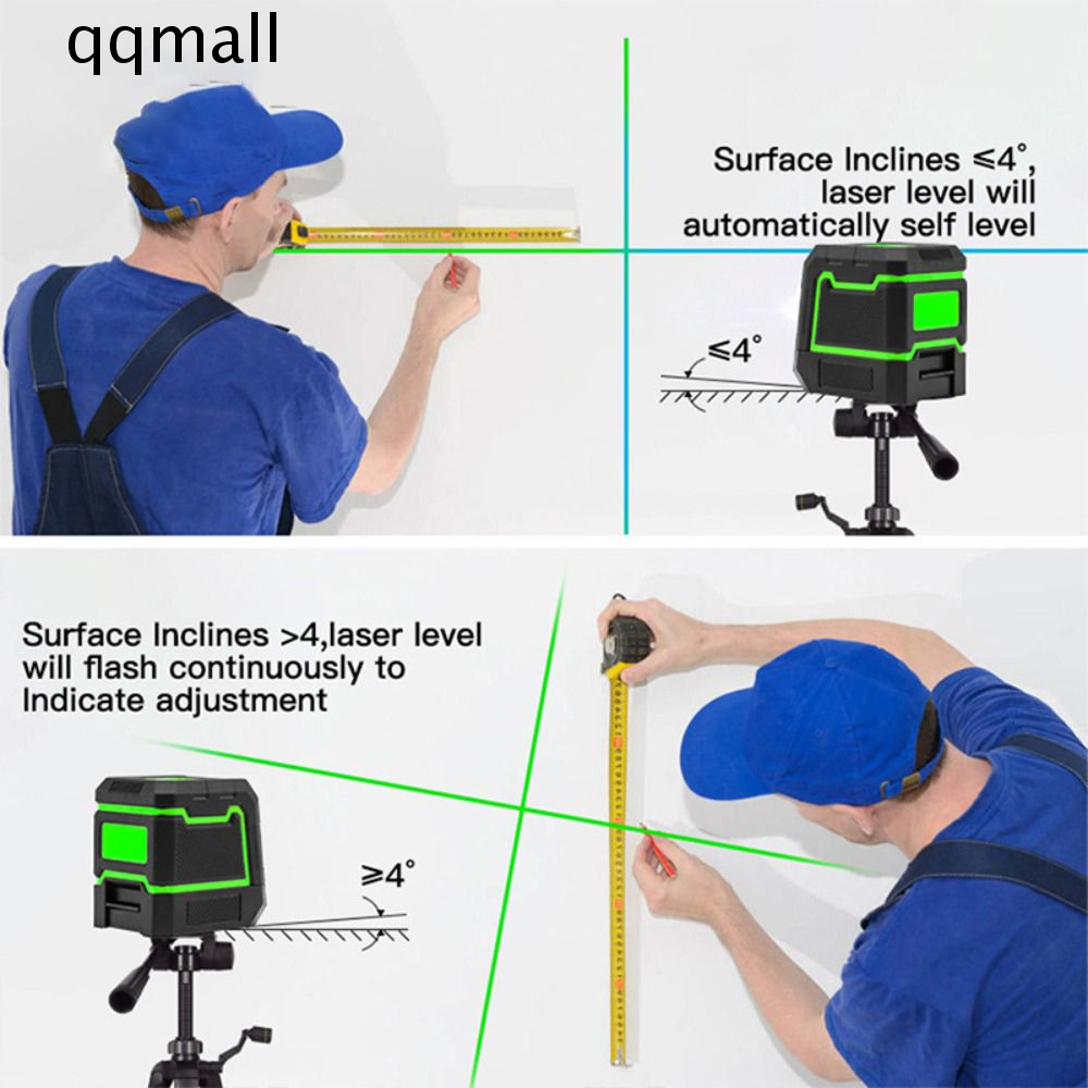QQMALL Laser Level, Self-Leveling Horizontal Green Laser Beam, Magnet ...