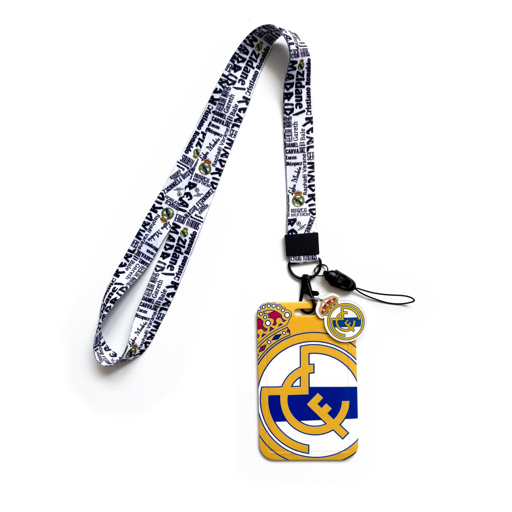 Y&P| Real Madrid CF Lanyard Football Club Anti-Loss Student Card Holder ...