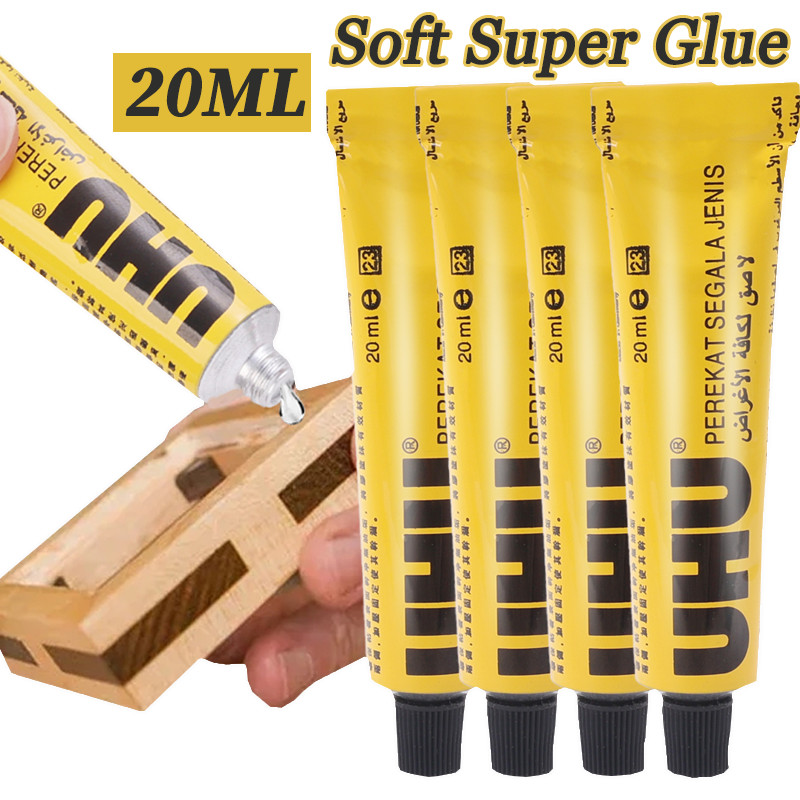 UHU German Soft Super Glue / Transparent Adhesive Super Glue / Glass ...