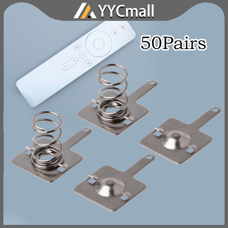 50 Pairs Metal Battery Spring Plate Battery Spring Plate Set Battery ...