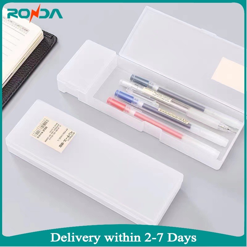 MUJI Japan Pencil Case Stationery Translucent Frosted Simple High ...