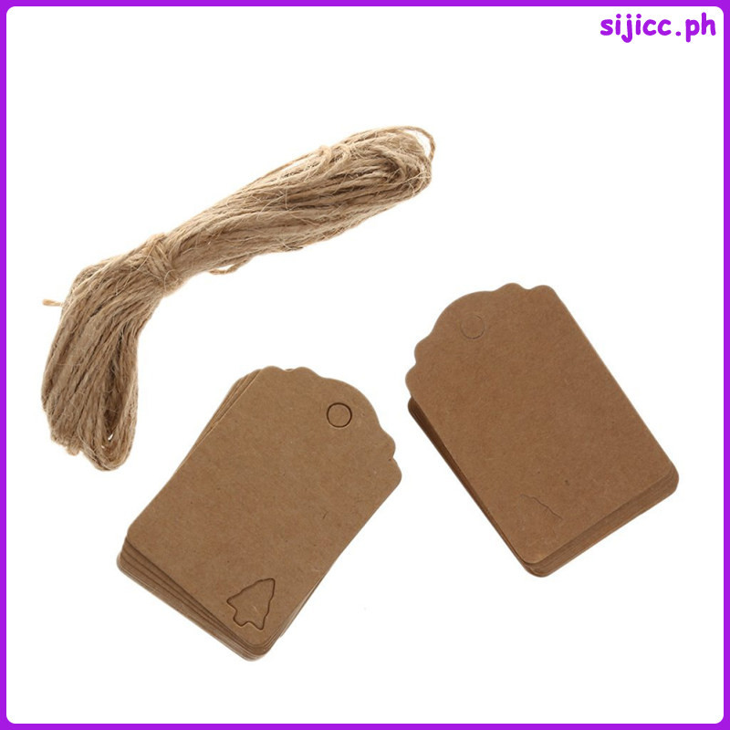 Small Gift Tags Kraft Paper Hanging Red Decorations Merry Christmas ...