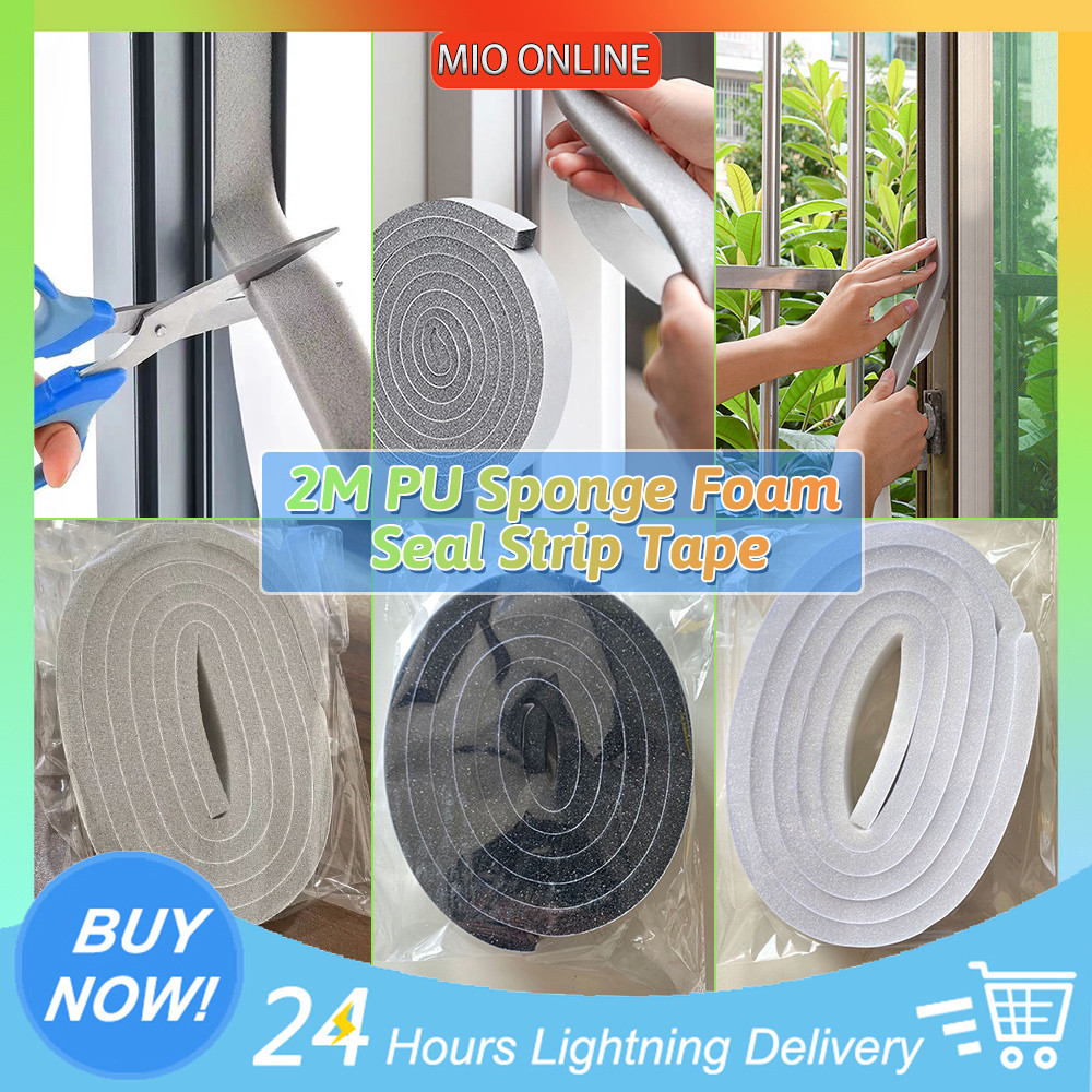 2M Self-adhesive Soundproofing Sealing Strip Sound Proof Door Seal ...