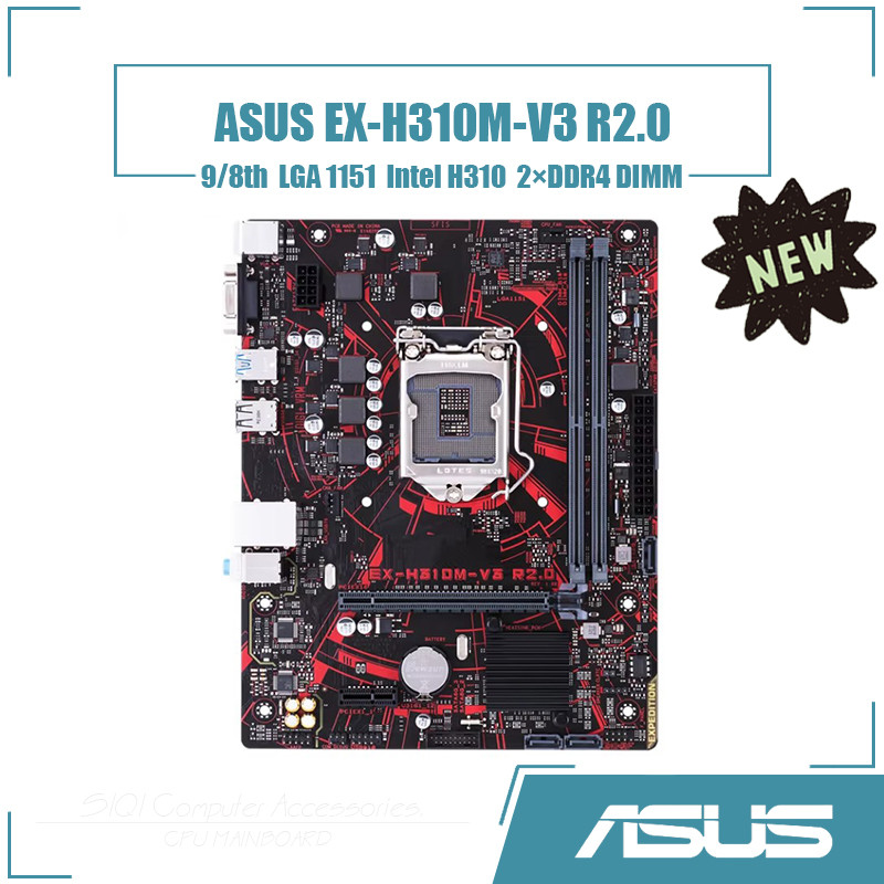 [NEW] ASUS EX-H310M-V3 R2.0 Motherboard Intel H310 chipset LGA 1151 2xDDR4 DIMM Micro ATX 32GB 9 ...