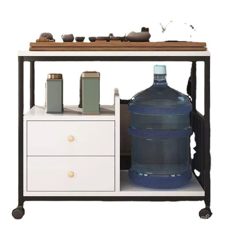 Trolley Side Table Tea Cabinet Portable Small Table with Wheels Tea ...