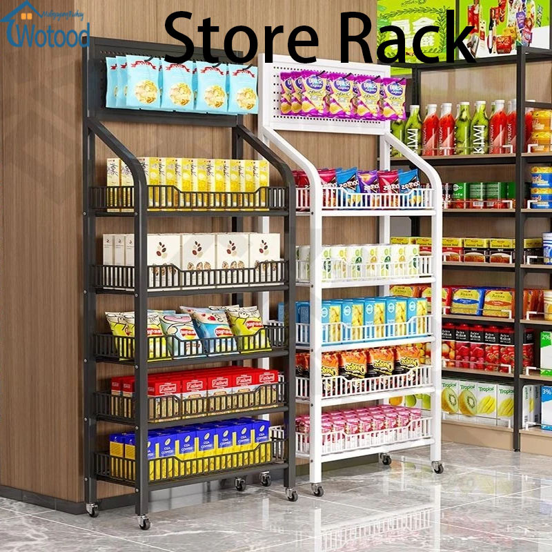Supermarket Shelves Snack Shelf Grocery Rack 3/4/5 Layers Display Rack ...