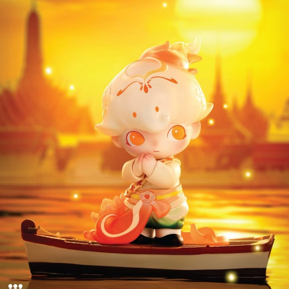 P POPMART POPMART DIMOO Baby Elephant Flame Lotus Thailand Limited Sino ...