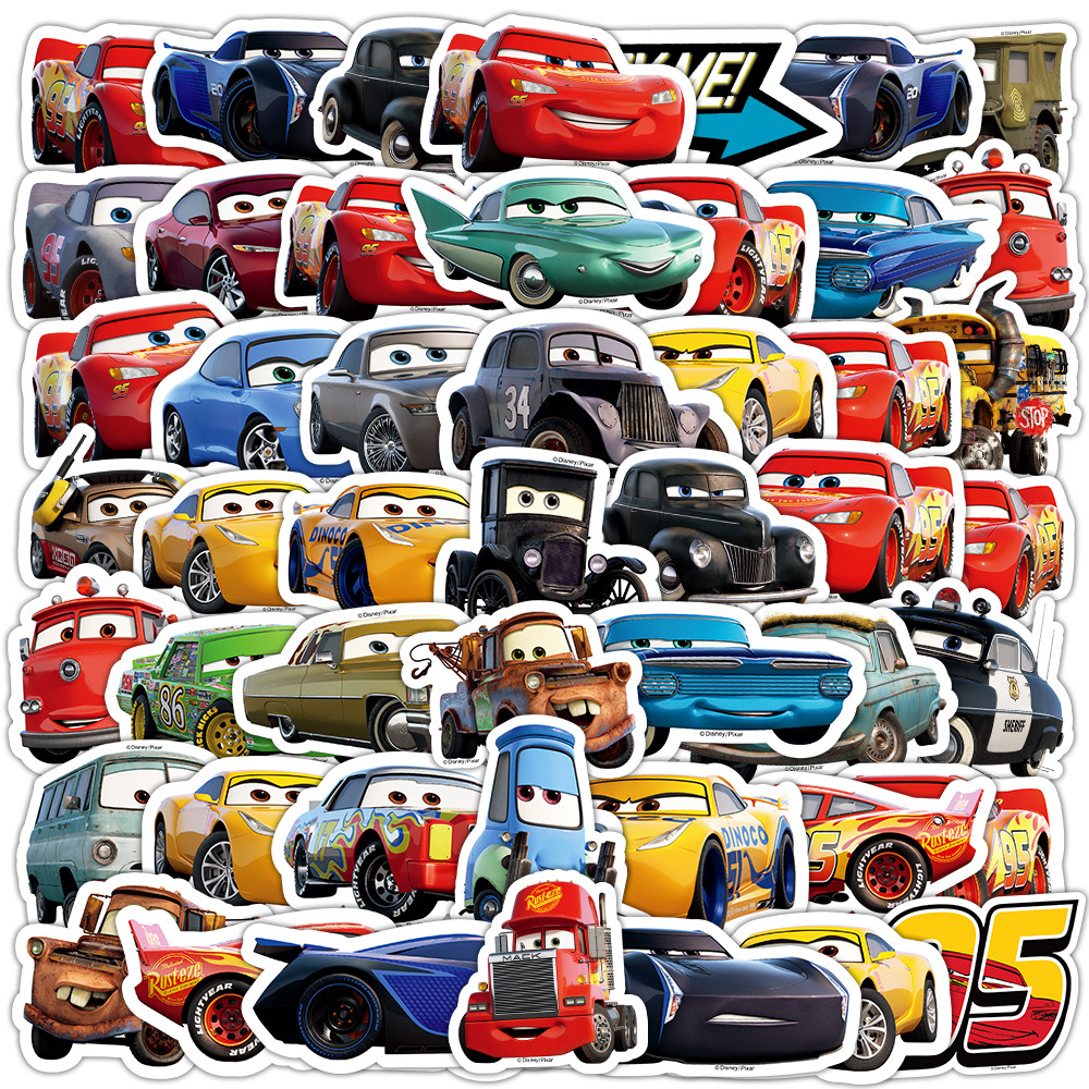 50PCS Cars (Movie) Stickers - Mickey & Friends Themed for DIY Journal ...