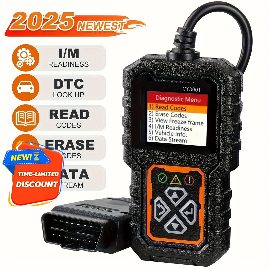 Cy3001 Universal Obd Ii Scanner Reads and Erases Engine Fault Codes for ...