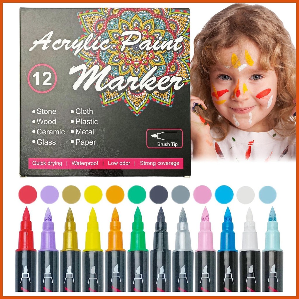Body Markers for Skin 12-Count Body Safe Markers for Skin Washable ...