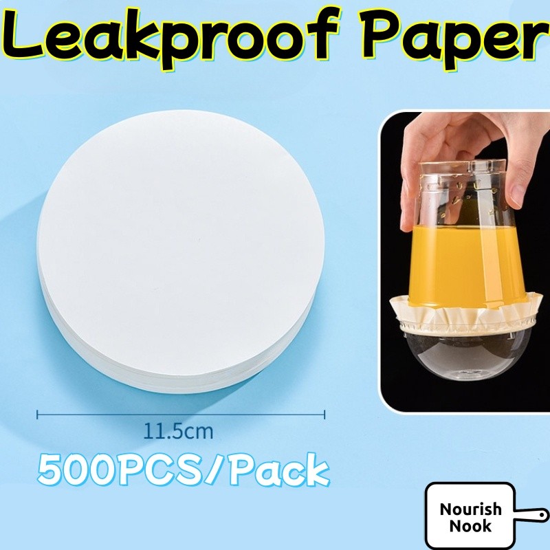 500PCS 11.5CM Disposable Leakproof Paper for Milk Tea/Juice/Fruit Tea ...
