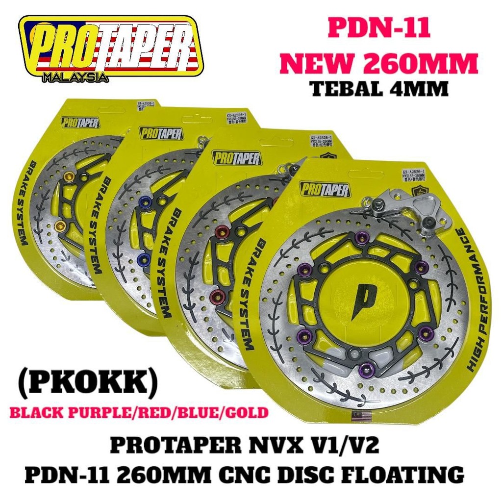 PROTAPER CNC FLOATING FRONT BRAKE DISC WITH BRACKET [ 260MM ] PDN-11 ...