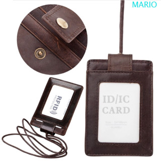 MARIO ID Card Holder, Genuine Leather RFID Blocking RFID Blocking Card ...