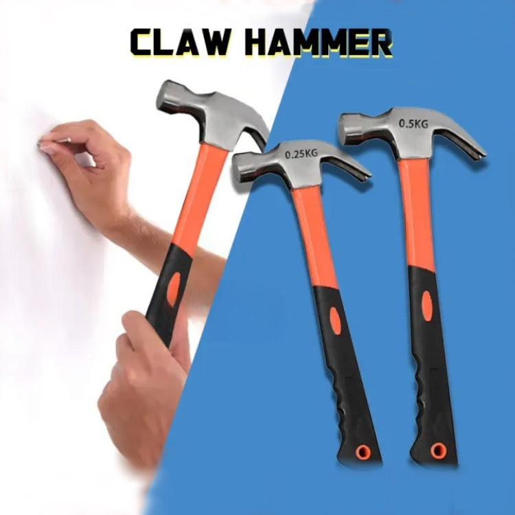 Orange Heavy Duty Straight Rip Claw Hammer Non Slip Shock Reduction ...