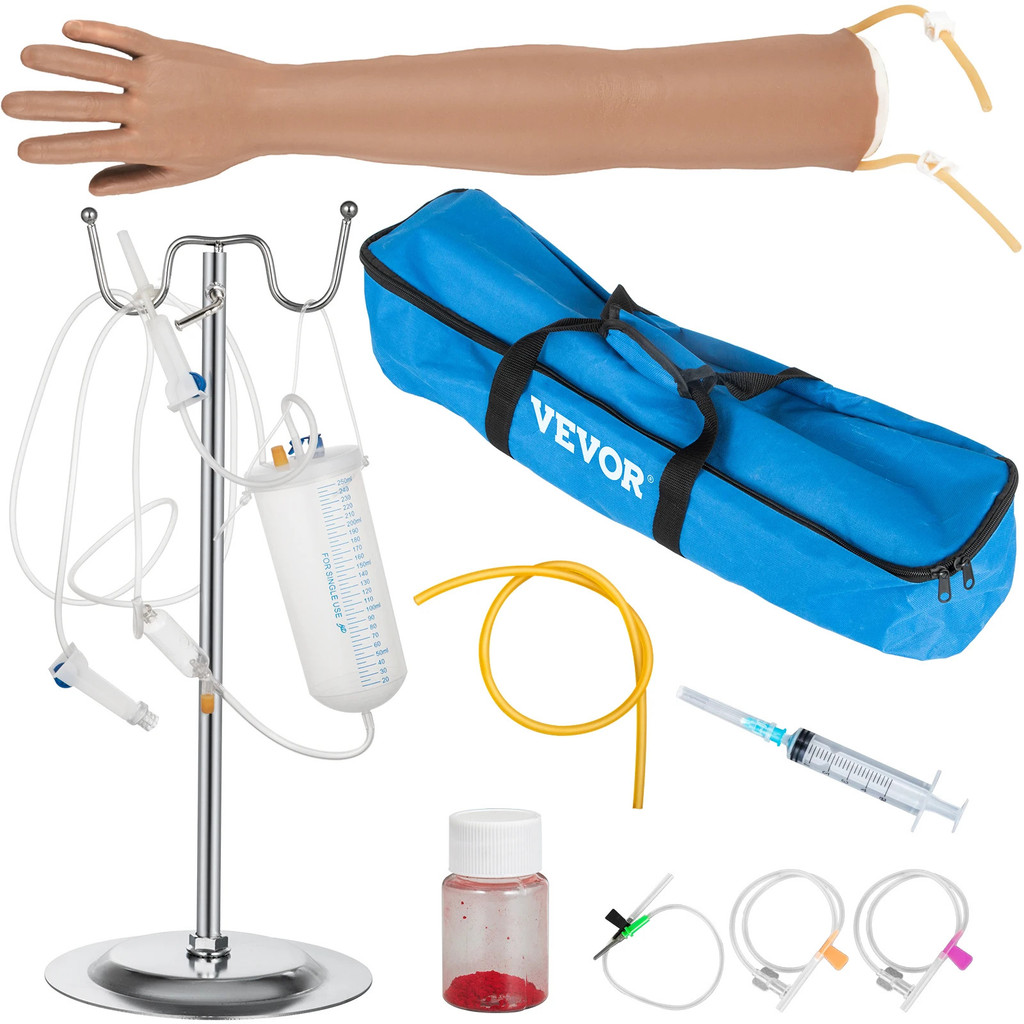 VEVOR Intravenous Practice Arm Kit PVC High Simulation Nurse Blood ...