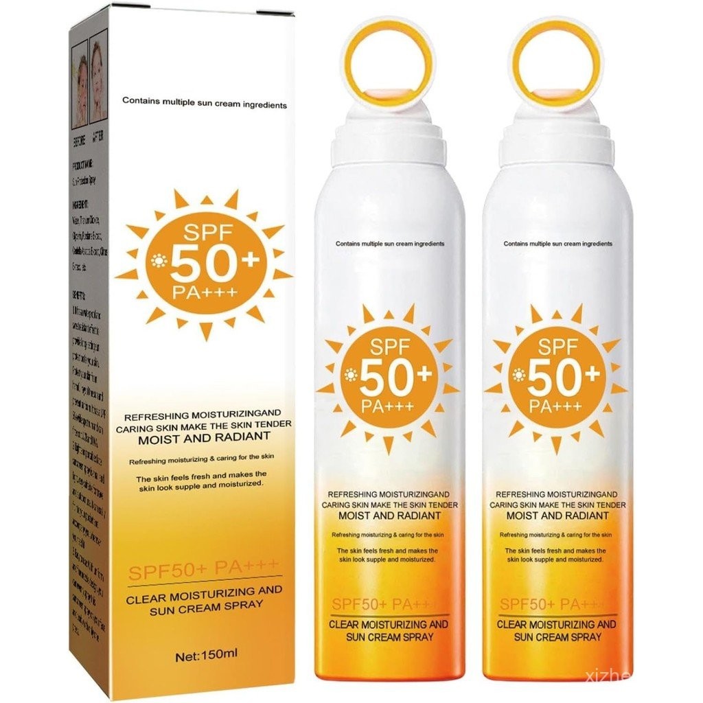 Sheer Body Mist Sunscreen & SPF 50 Clear Spray Sunscreen, High ...