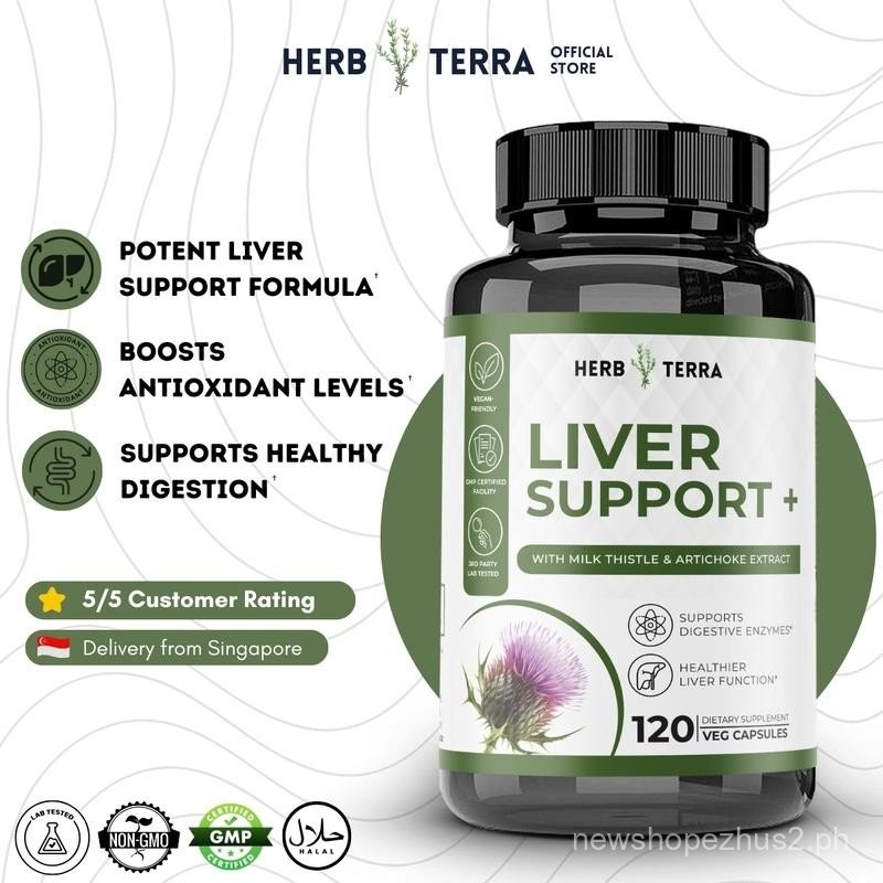 Herb Terra Liver Support+ Cleanse & Repair - Artichoke Extract Liver Formula for Liver Support ...