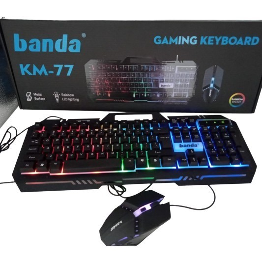 BANDA KM77 RGB USB GAMING Mouse Keyboard Usb Keyboard | Shopee Philippines