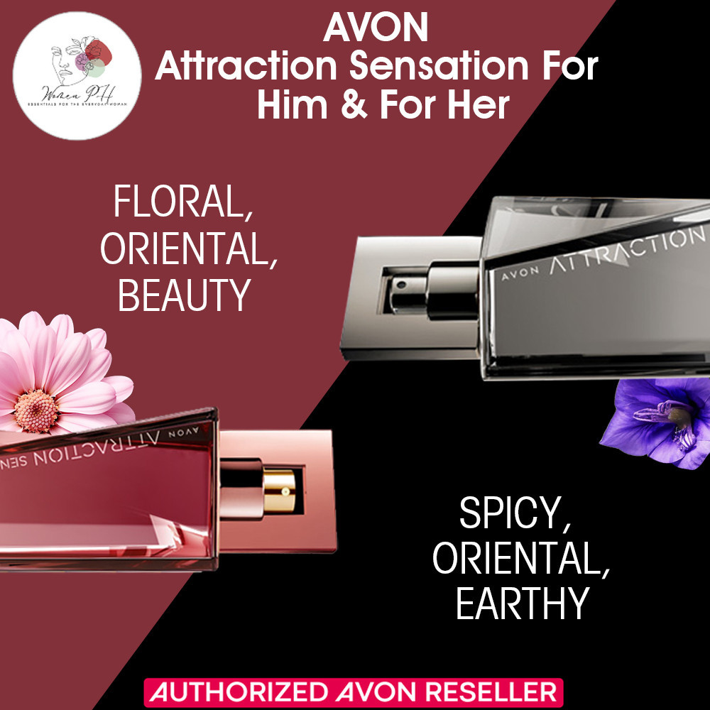 AVON Attraction Sensation For Him EDT, 75ml & For Her EDP, 50ml ...