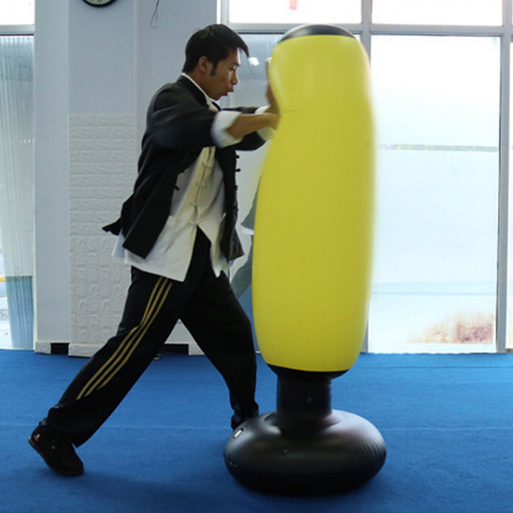 Wowowi 160cm Inflatable Boxing Punching Bag PVC Fitness Sandbag Adults ...
