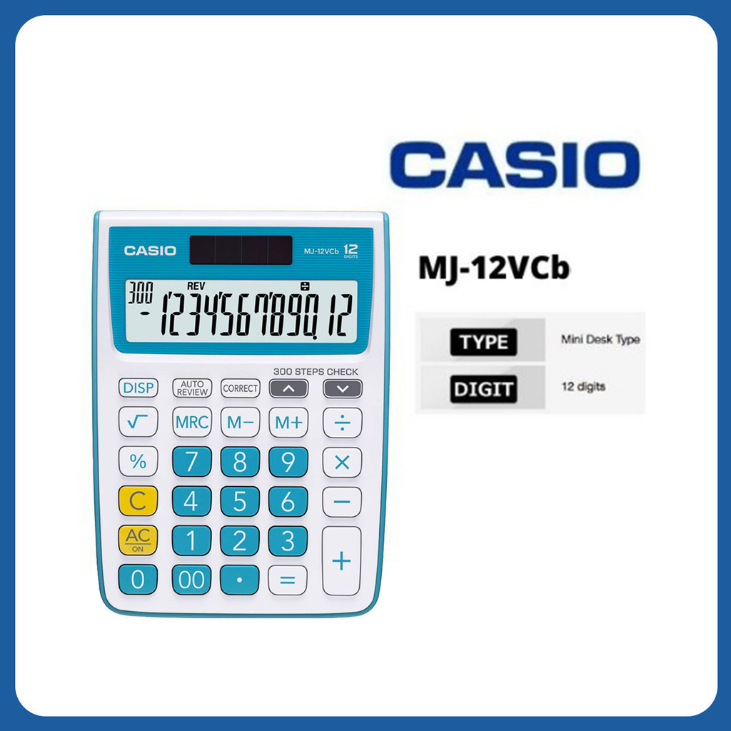Casio MJ-12VCB (Blue) | Check Calculators | SHOP & FIELD | Basic ...