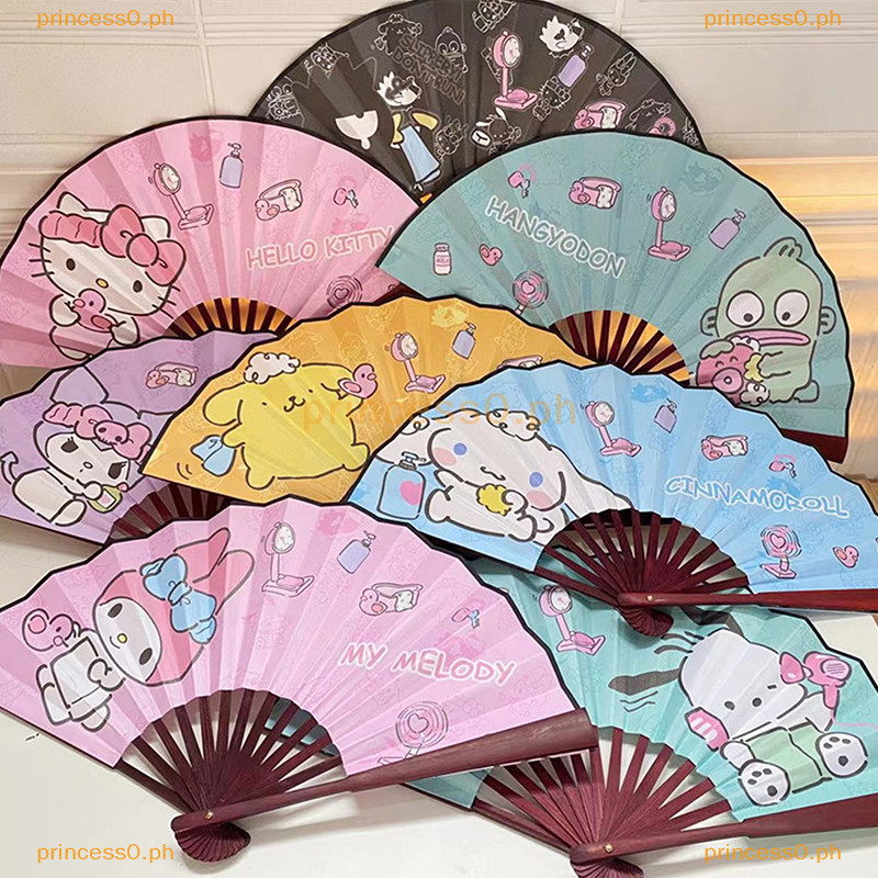 Princes Sanrios Kuromi My Melody Cartoon Character Folding Fan Portable ...
