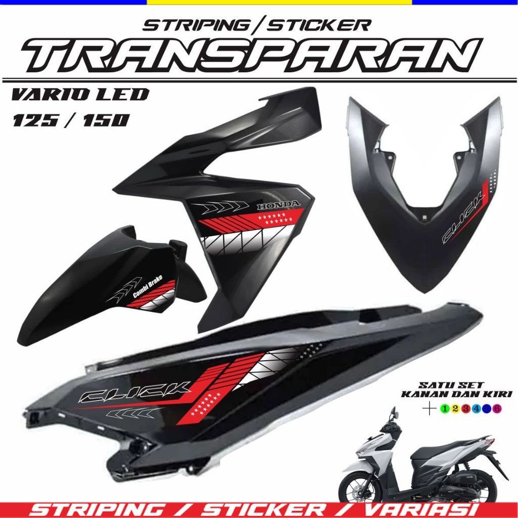 Vario LED OLD Transparent STRIPING Stickers, The Latest MOTIF 125-150 ...