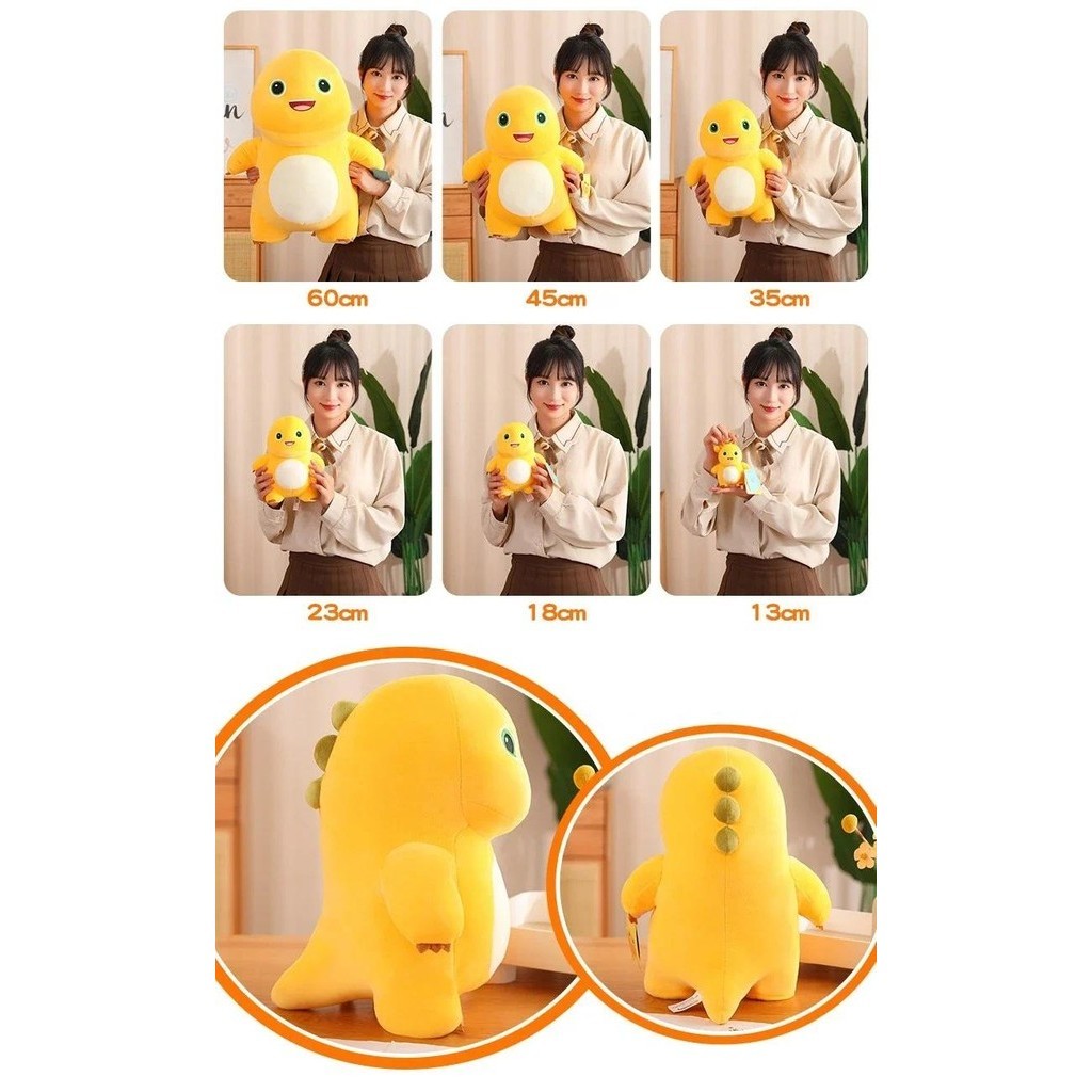 35/45cm NaiLong Cartoon Yellow Milk Dragon Plush Toy Cute Stuffed ...