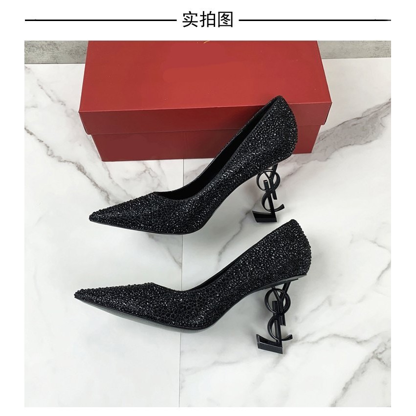 High Heel Women's Shoes Pointed Abnormal Shape Heels Rhinestone Fashion ...