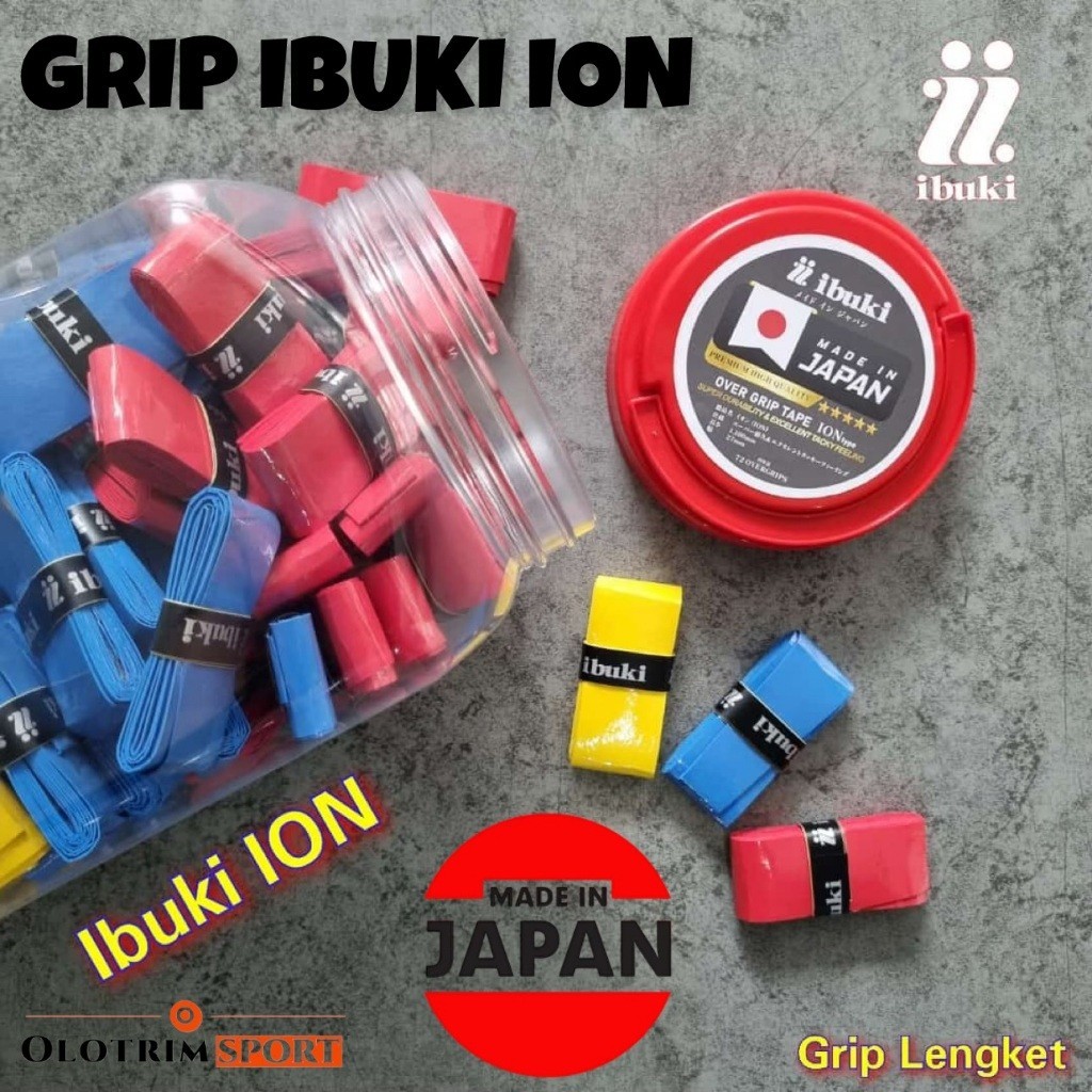 Ibuki ION OVERGRIP Rubber Grip Made in JAPAN for Badminton Tennis ...