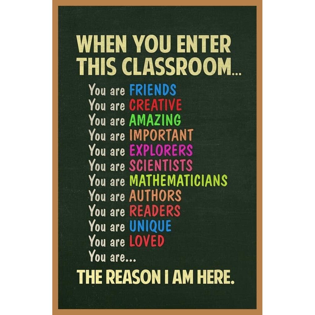 When You Enter This Classroom Sign Educational Rules Cooall Teacher ...