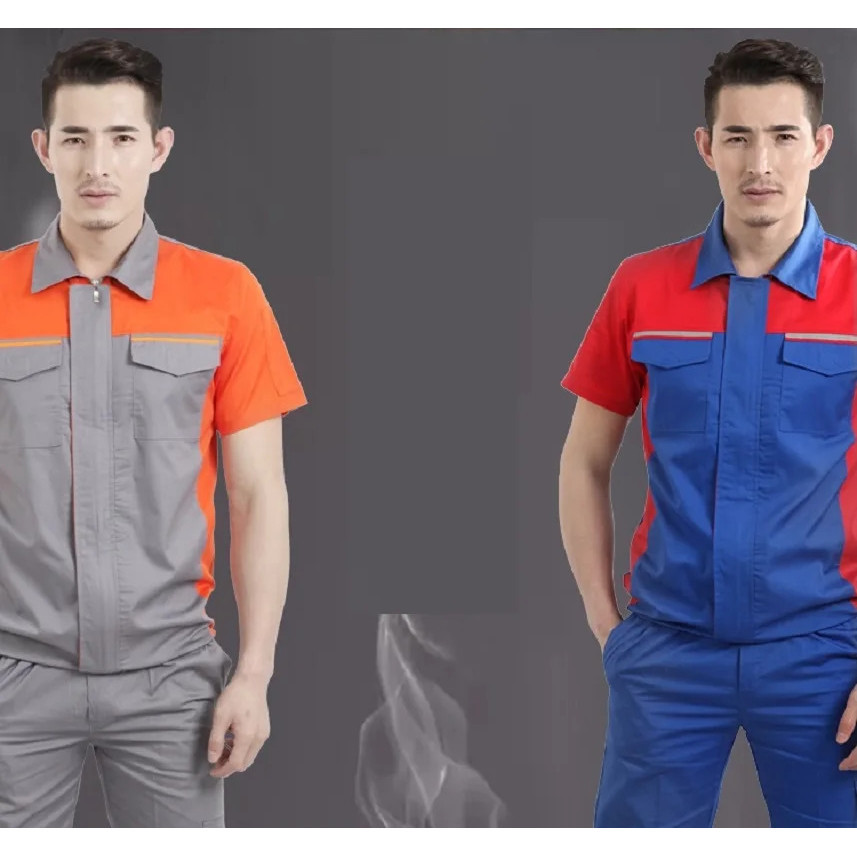 Summer Work Clothes Men Houseworker Coverall Workmen Uniform Car ...