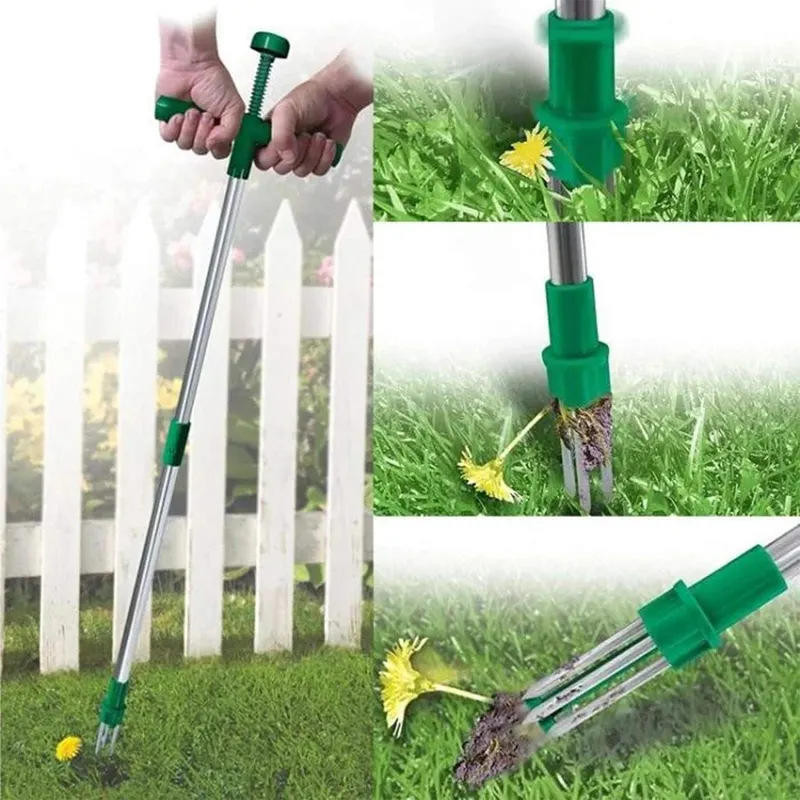 Double section detachable aluminum tube manual weeding and weeding tool ...