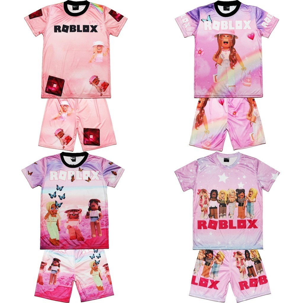Roblox Girls Kids Printed Jersey Terno Sando Shorts Set - Party Game ...