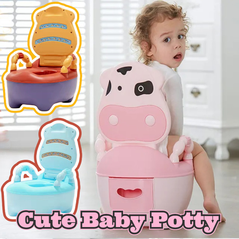 Cute Baby Potty Training Toilet Seat Backrest Cartoon Boy Girl Baby Pot ...