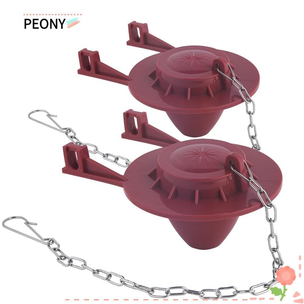 PEONY 2pcs Toilet Flapper Replacement Kit, Silver Rubber 2-inch Drain ...