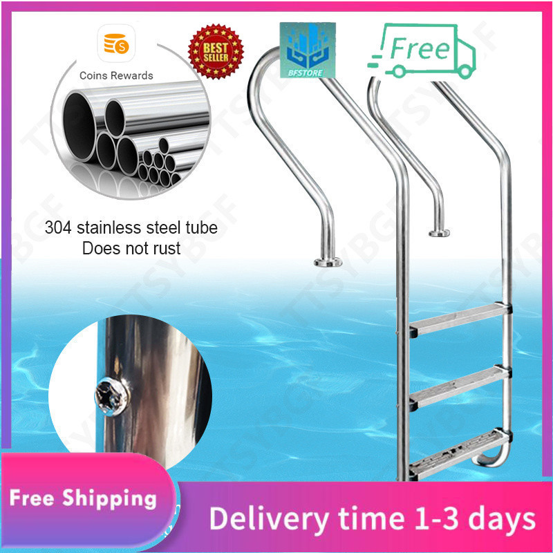 Swimming Pool Ladder 304 Thickened Stainless Steel Swimming Pool ...