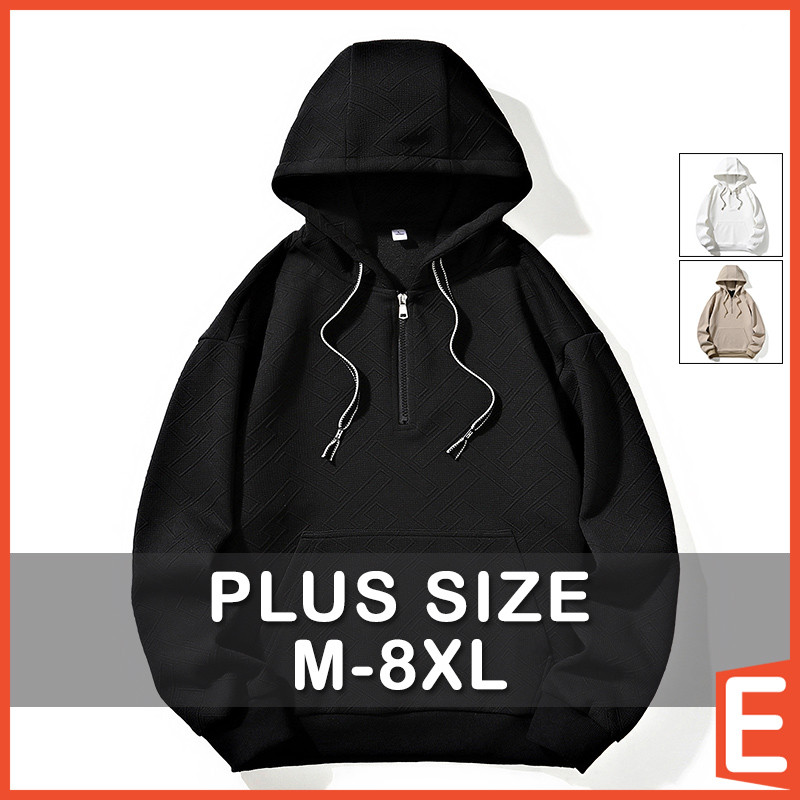[M-8XL] Plus Size Hoodie Men Casual Korean Hooded Long Sleeve ...