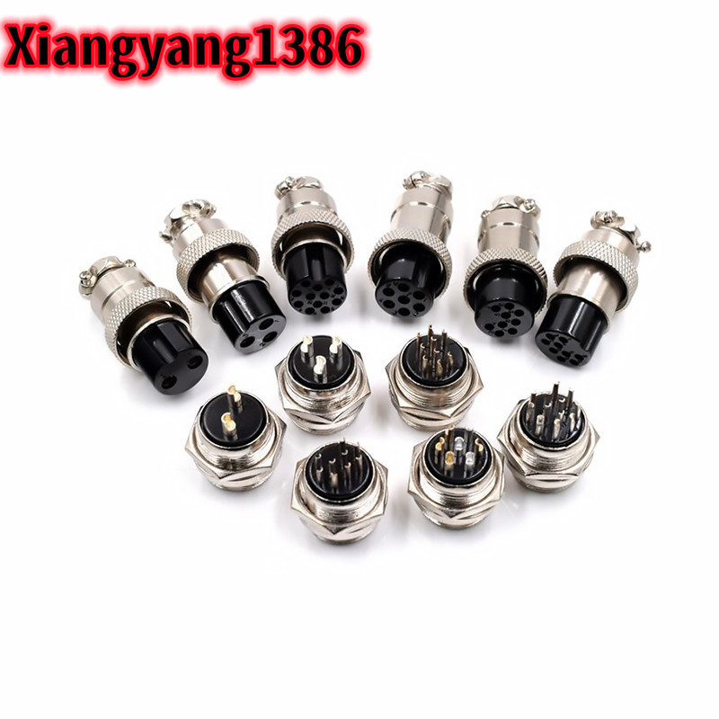 1set GX16 2/3/4/5/6/7/8/9/10 Pin Male & Female 16mm L70-78 Circular ...