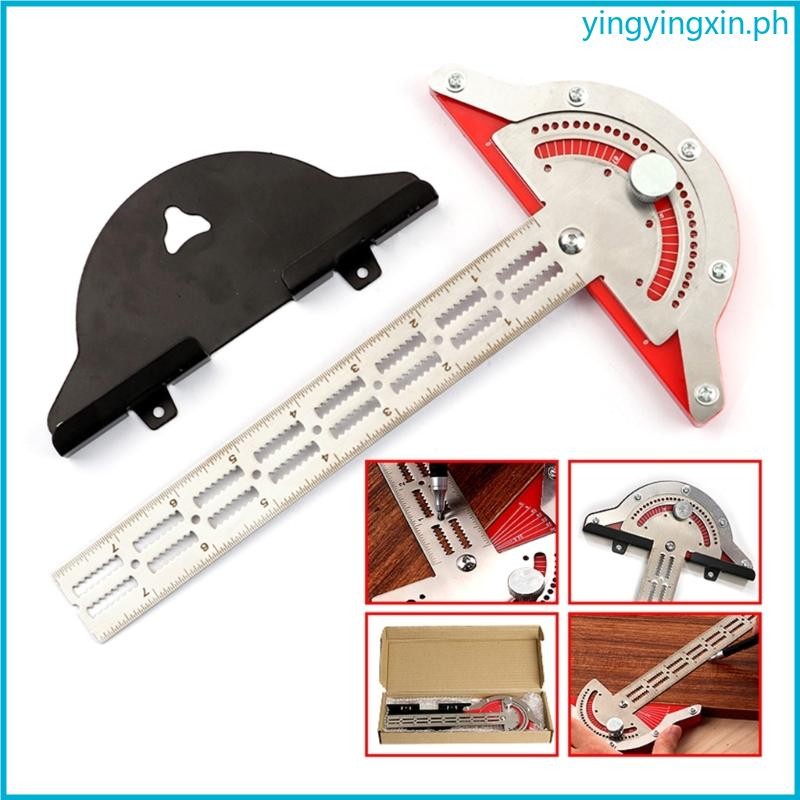 YIN Edges Ruler Stainless Steel Angles Protractor Precision Carpenter ...