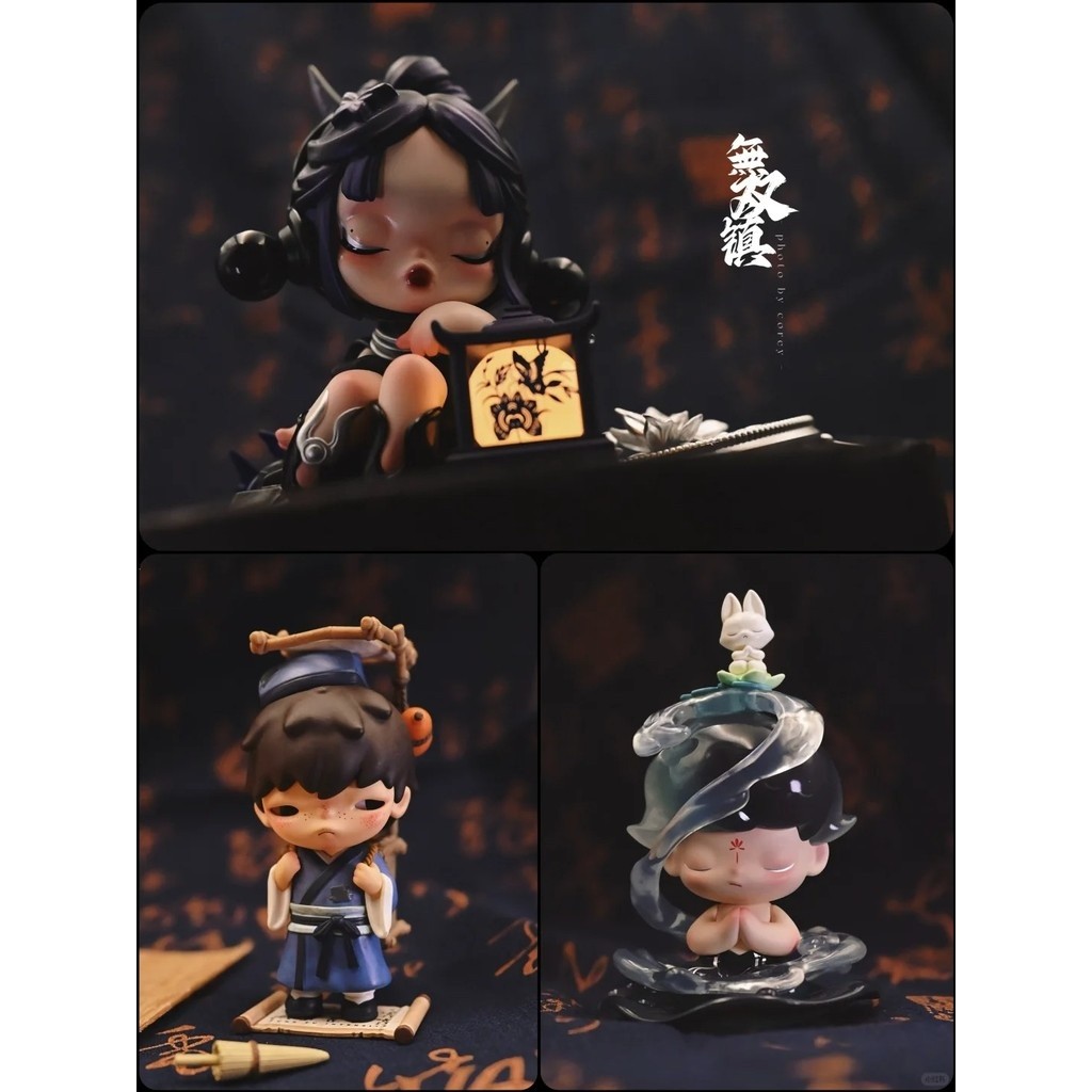 LABUBU SKULLPANDA MOLLY Bubble Mart Wushuang Town 14th Anniversary ...