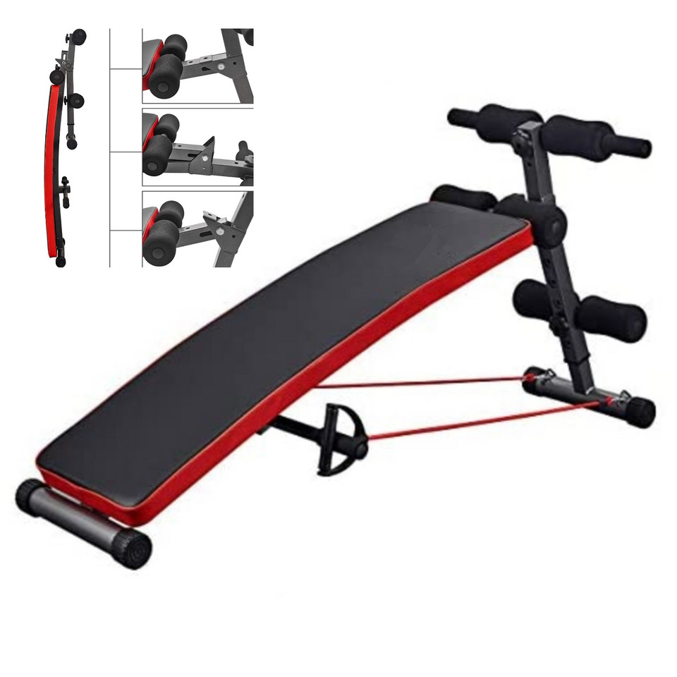 Adjustable Decline AB Sit-up Workout Foldable Gym Bench | Shopee ...