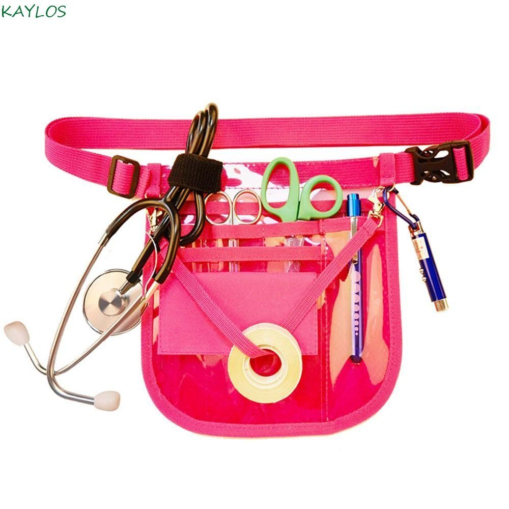 KAYLOS Nurse Fanny Pack, Waterproof Multi-Compartment Nurse Waist Bag, Transparent Portable Tape ...