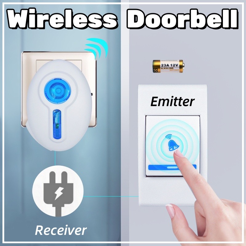 Home Welcome Doorbell Wireless Doorbell 100M Remote Control Waterproof ...
